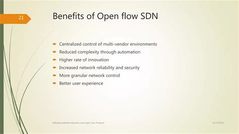 Software Defined Networks And Openflow Protocol Ppt