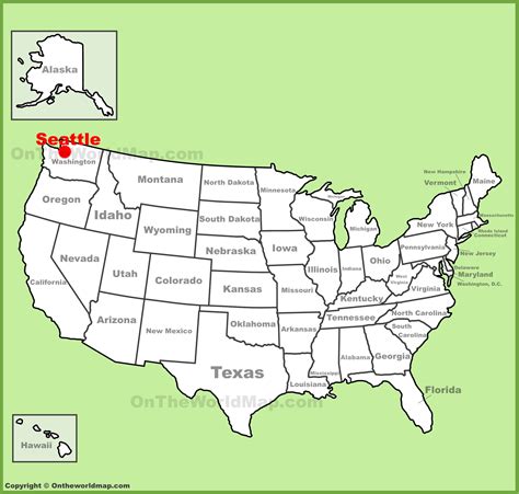 Seattle Location On The Us Map
