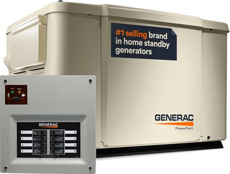 Generac 6998 Guardian Series 7 5kw 6kw Air Cooled Home Standby Generator With 8 Circuit 50 Amp