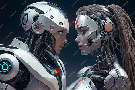 Premium AI Image | cyborg robot d render robotic process automation rpa data analysis in server ...