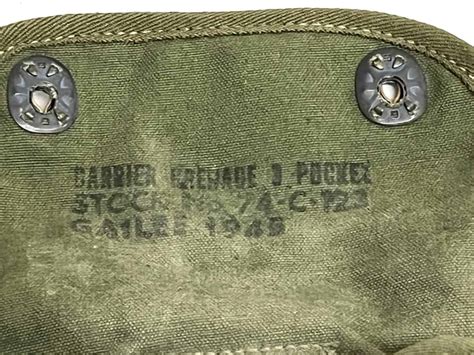Us Ww2 Three Pocket Hand Grenade Pouch Unissued Enemy Militaria