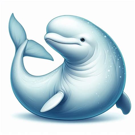 Premium Vector Beluga Whale Vector Cartoon Illustration