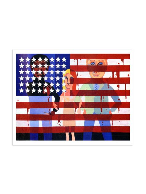 The Flag Is Bleeding Print By Faith Ringgold Brooklyn Museum