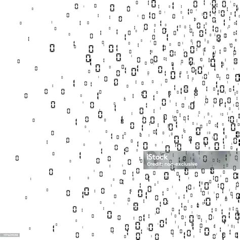 Vetores De Codificação De Fluxo De Dados Digital Números Binários
