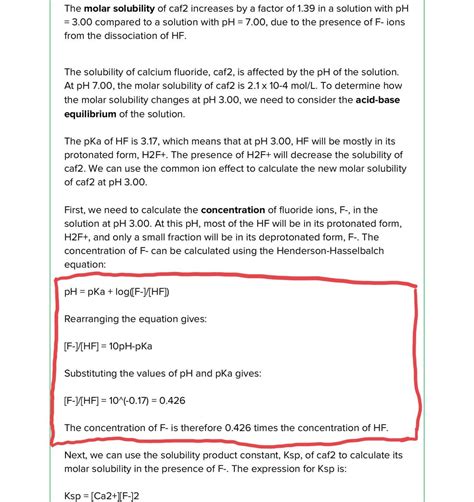 College Chemistry Molar Solubility Can Someone Please Explain The