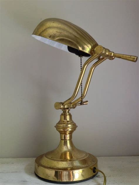 Vintage Brass Shell Lamp Perfect For Your Desk Or Piano