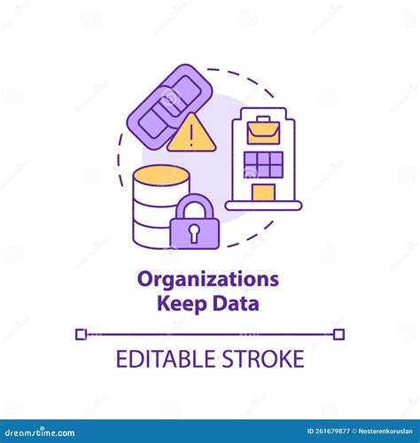Organization Keep Data Concept Icon Stock Vector Illustration Of Archive Icon 261679877