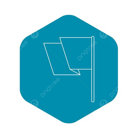 Flag Outline Clipart Png Images Flag Icon Outline Vector Illustration