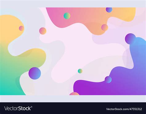 Abstract Colorful Gradient Fluid Shape Background Vector Image