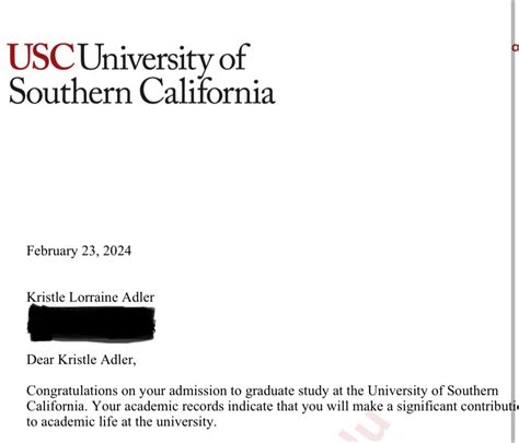 Accepted Usc Annenberg Kris Adler