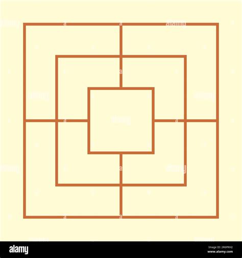 Vector Illustration Of Nine Men Morris Game Board Stock Vector Image And Art Alamy