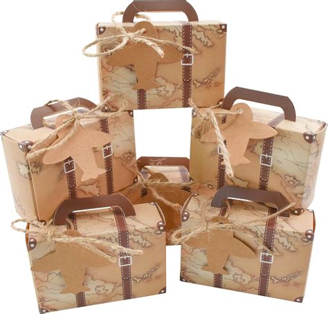 Enkrio 50 Mini Cajas De Regalo De Siutcase Para Fiesta Caja De Dulces