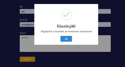 Html Sweetalert Pop Up Message With Javascript When The Fields Are