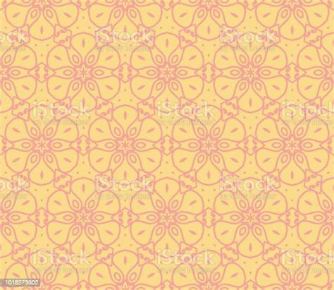 추상적인 기하학적 꽃의 패턴입니다 원활한 벡터 일러스트입니다 디자인에 대 한 인사 카드 배경 벽지 인테리어 디자인 베이 지 색상입니다 0명에 대한 스톡 벡터 아트 및 기타