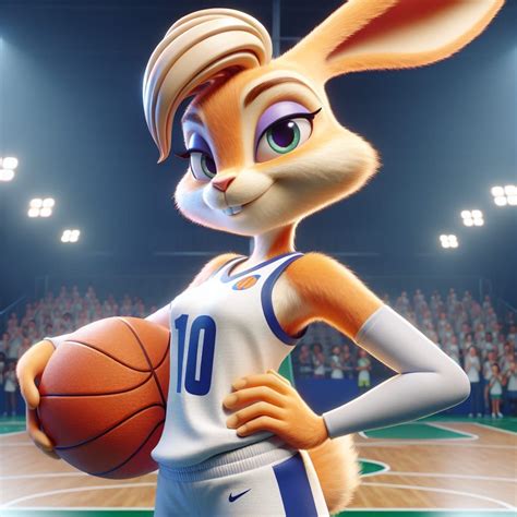 Animated Lola Bunny Posing With Basketball Ai Art