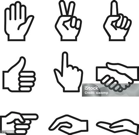 Menschliche Handsymbol Stock Vektor Art Und Mehr Bilder Von Icon Icon