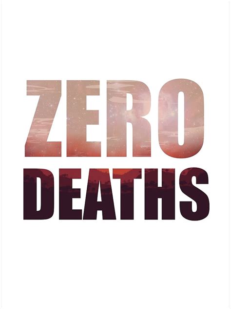 Zero Deaths Gamer Logo Art Print By Velicour Redbubble