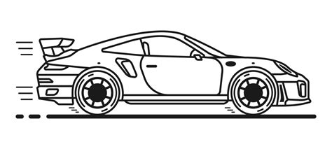 Porsche Outline Vector Art Icons And Graphics For Free Download