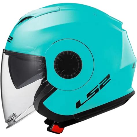 Capacete Ls2 Of570 Verso Monocolor Azul Cyan Roxo