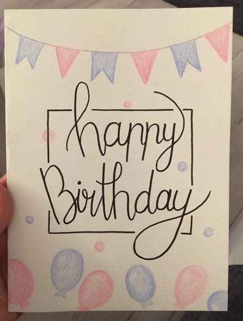 Cute Drawings To Put On A Birthday Card
