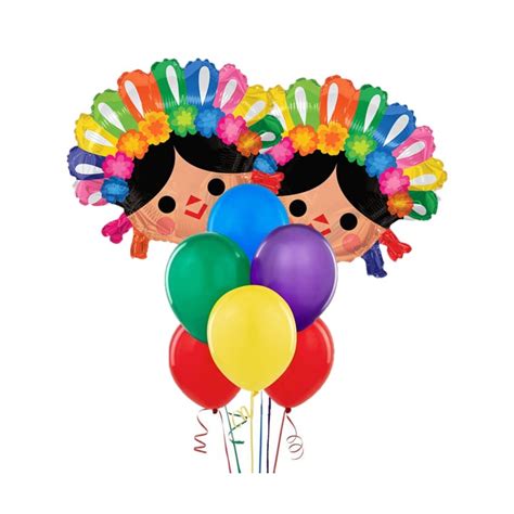 Globos Fiesta Mexicana Muñeca Lele Decoracion Cumpleaños 8 Unidades Rappi