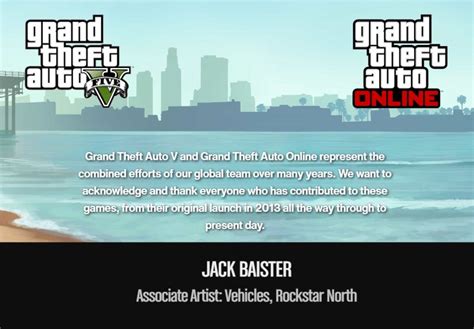 Jack Baister On Linkedin Thrilled To Share That Ive Been Mentioned In The Credits Of Grand Theft…