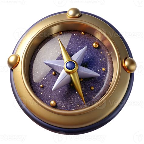 Serene Artistic Compass Top View Isolated Element Professional 60058218 Png