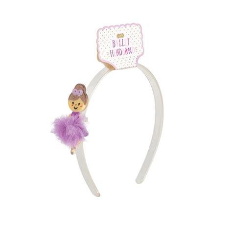 Purple Ballet Acrylic Headband With Tulle Detail Mud Pie