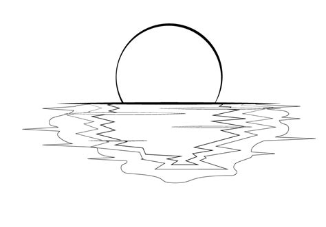 Sunset Clip Art Black And White