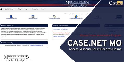 Mo Casenet Search—missouri Court Case And Litigant Lookup