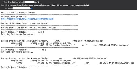 Mysql Datenbanken Automatisch Sichern Mattionline