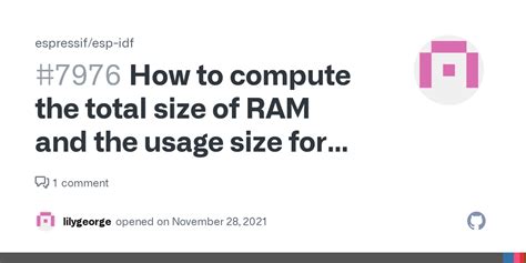 How To Compute The Total Size Of Ram And The Usage Size For Esp32