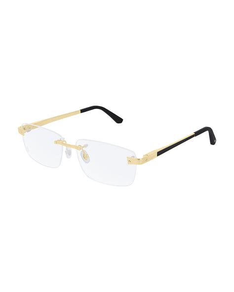 Cartier Mens Rimless Metal Optical Glasses Neiman Marcus