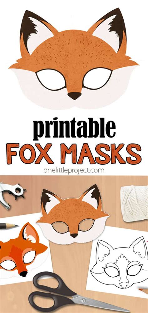 Free Printable Fox Mask Paper Fox Mask Craft