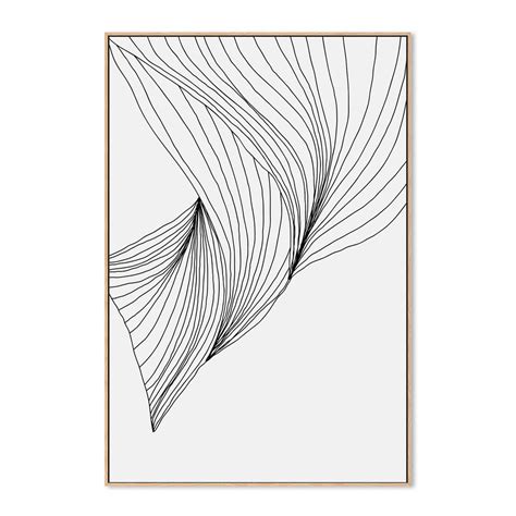 Black Lines Style B Wall Art Print Framed Canvas Poster Gioia Wall Art