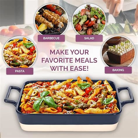 Kitchen 3 Piece Ceramic Casserole Dish Set Dishwasher And Oven Safe N