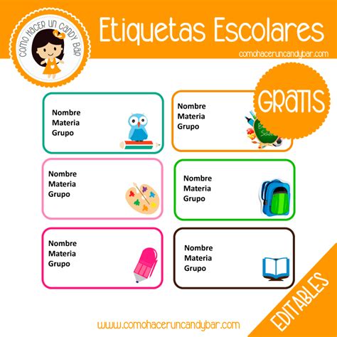Blog De Imprimibles Gratis Para Tu Fiesta Etiquetas Escolares