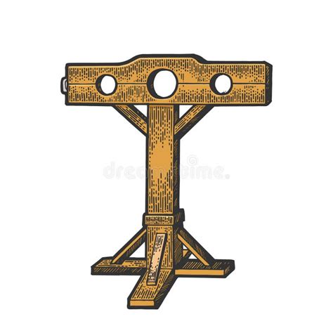 Torture Stocks Stock Illustration Illustration Of Wooden 17646118