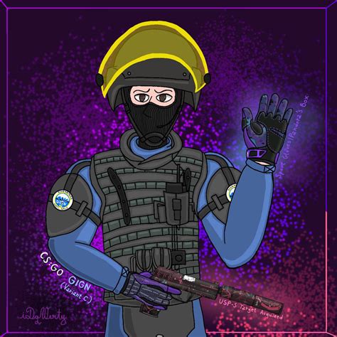 Gign Variant C Silent Defense Csgo Fanart By Ichwertyix On