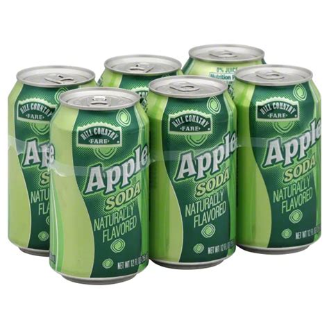 Hill Country Fare Apple Soda 6 Pk Cans 12 Oz Low Prices And Quality