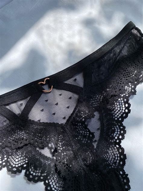 Floral Lace Cut Out Panty Shein Usa