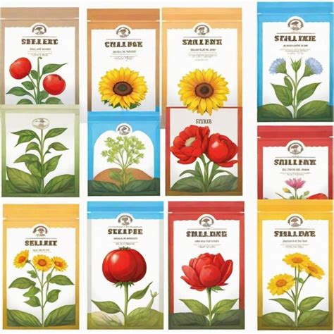 Seed Packets Detailed Vector Set Premium Ai Generated Vector