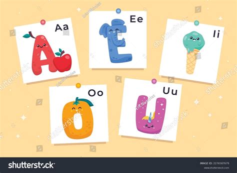 Vowels English Alphabet E O U Stock Vector Royalty Free 2276587679 Shutterstock