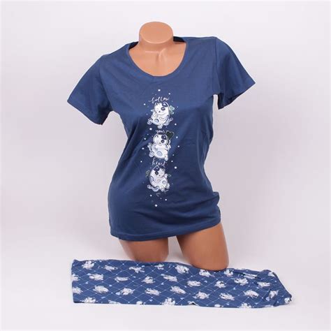 Дамска пижама в тъмносиньо и сладки картинки | Tshirt dress, Dress, Women