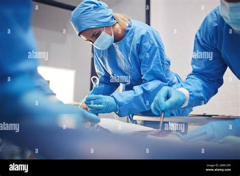 Woman Medical Group Or Surgery Operation Hospital Support And Doctors