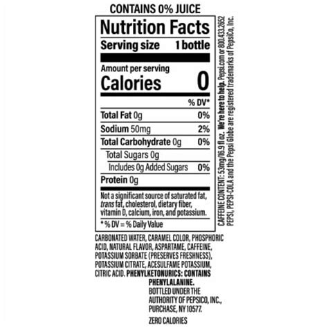 Pepsi Cola® Zero Sugar Wild Cherry Soda Bottles 6 Pk 169 Fl Oz