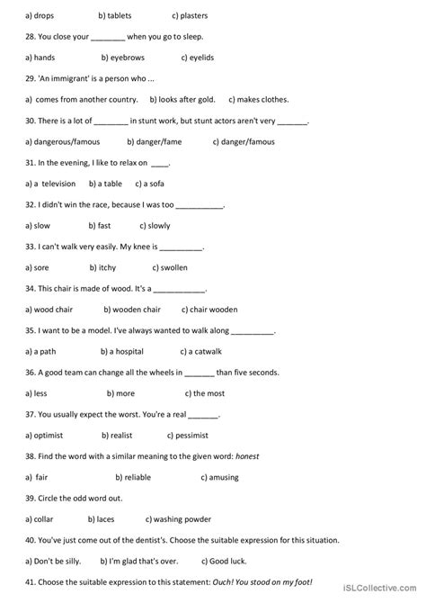 Grammar And Vocabulary Test English Esl Worksheets Pdf And Doc Grammar And Vocabulary Test English Esl Worksheets Pdf And Doc