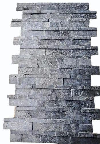 Gray Natural Slate Stone Wall Panel Size 12x12 Inches At ₹ 85sq Ft