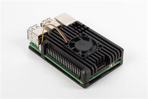 Aluminium Heatsink Case With Single Fan For Raspberry Pi 5 Melopero Electronics