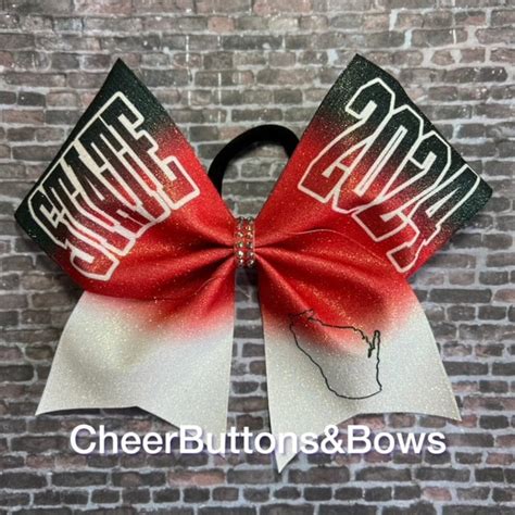 Wi State Cheer Bow 2024 Cheer Buttons And Bows